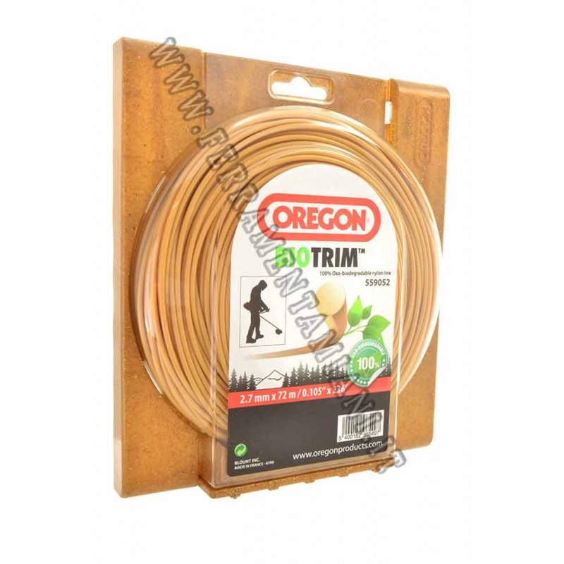 FILO TONDO PER DECESPUGLIATORE 2,7 MM x 72 MT “BIOTRIM” OREGON ART ...