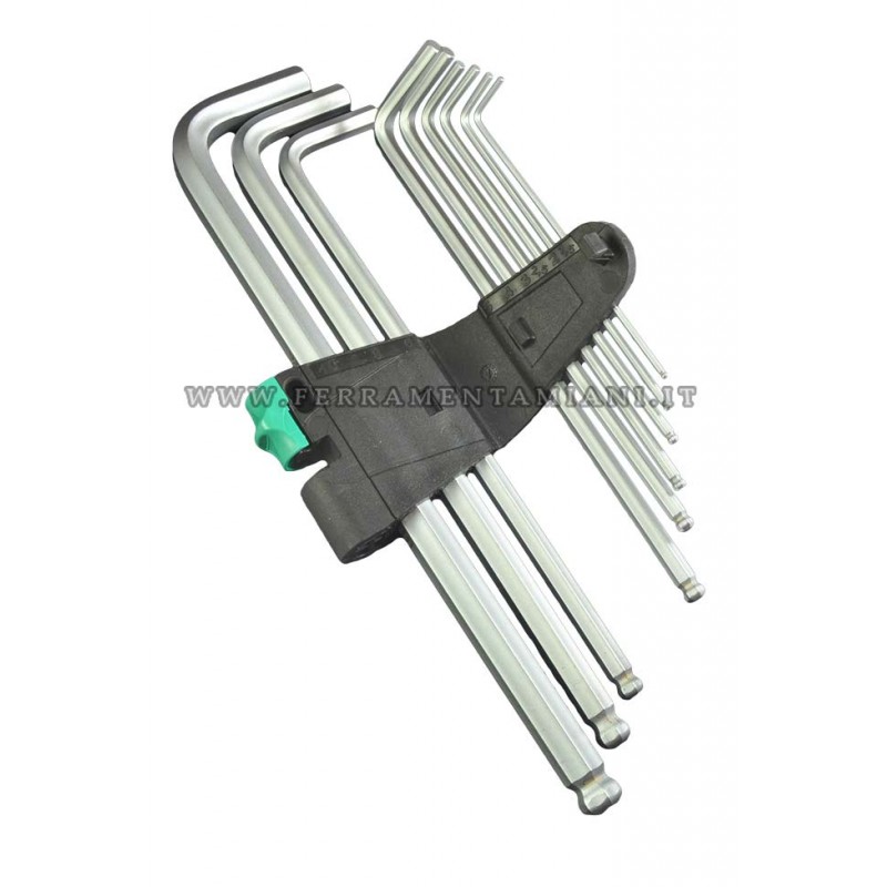 ASSORTIMENTO CHIAVI A “L” CROMATE WERA 9 50 PKL/9 ART. 05022087001 7920