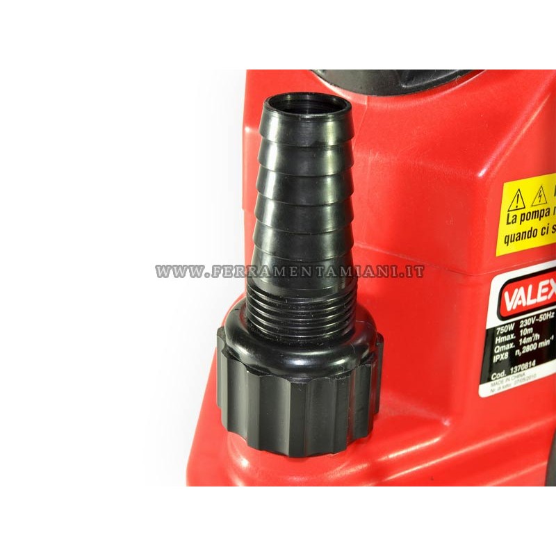 POMPA ELETTRICA AD IMMERSIONE PER ACQUE CHIARE VALEX ESP 750/4 ART ...