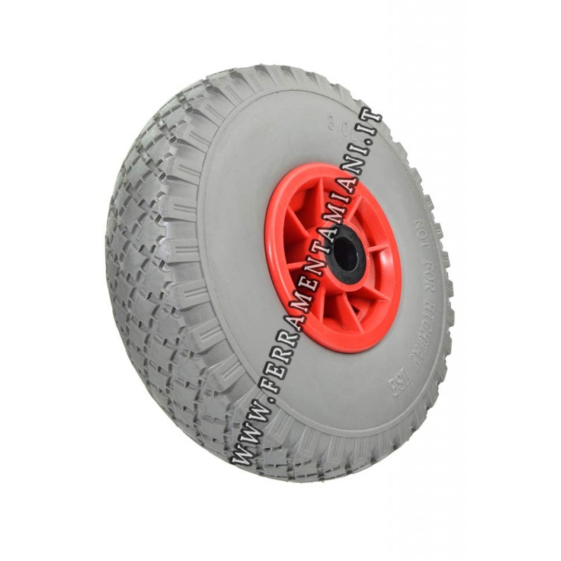 RUOTA PNEUMATICA GRIGIA PIENA 260 MM CER CHIO NYLON –MORSETTORAPIDO 8226