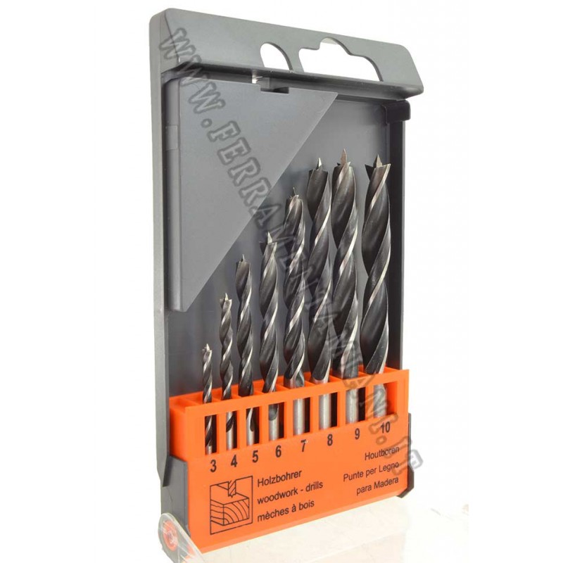 SET DI 8 PUNTE PER LEGNO CMT DA 3 A 10 MM DX CMT ART 517.002.00 8737