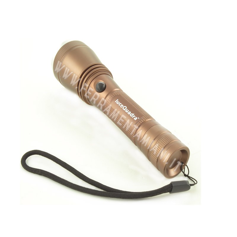 TORCIA A LED RICARICABILE IN ALLUMINIO 1 40 LUMEN CON 2 BATTERIE 9839